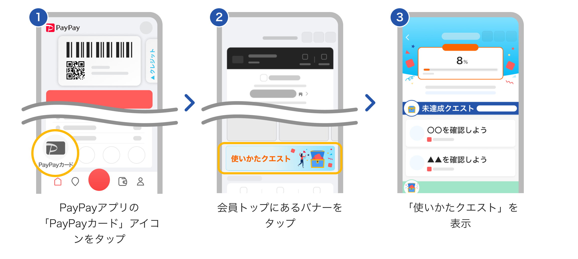 使いかたクエスト - PayPayカード
